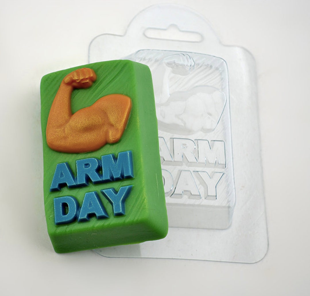 ARM DAY MOLD, Athlete Mold, Muscles Mold, Plastic Soap Mold, Bath Bomb ...