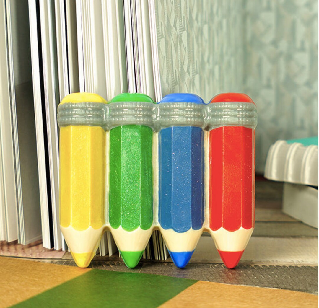 PENCILS MOLD, Soap Mold, Chocolate Mold, Crayons Mold, School Theme ...