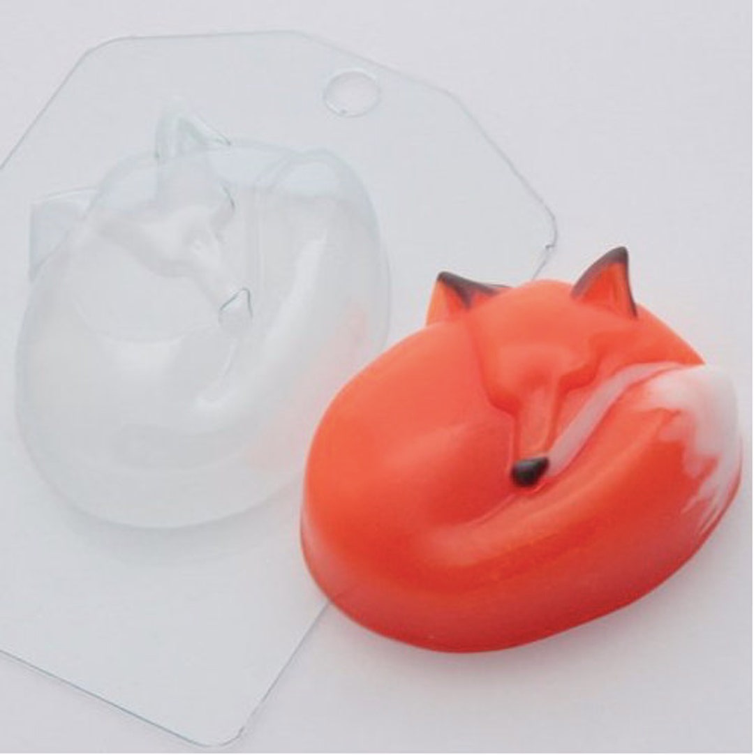 FOX MOLD, Soap Mold, Bath Bomb Mold, Cute Fox Animal Shaped Mold ...