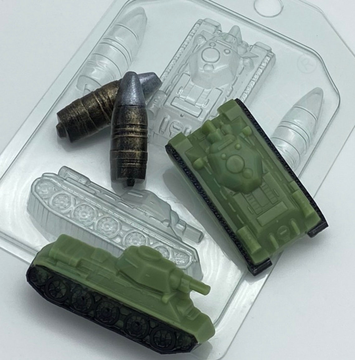 MILITARY VARIETY MOLD minis Tank Chocolate Mold Fathers - Etsy