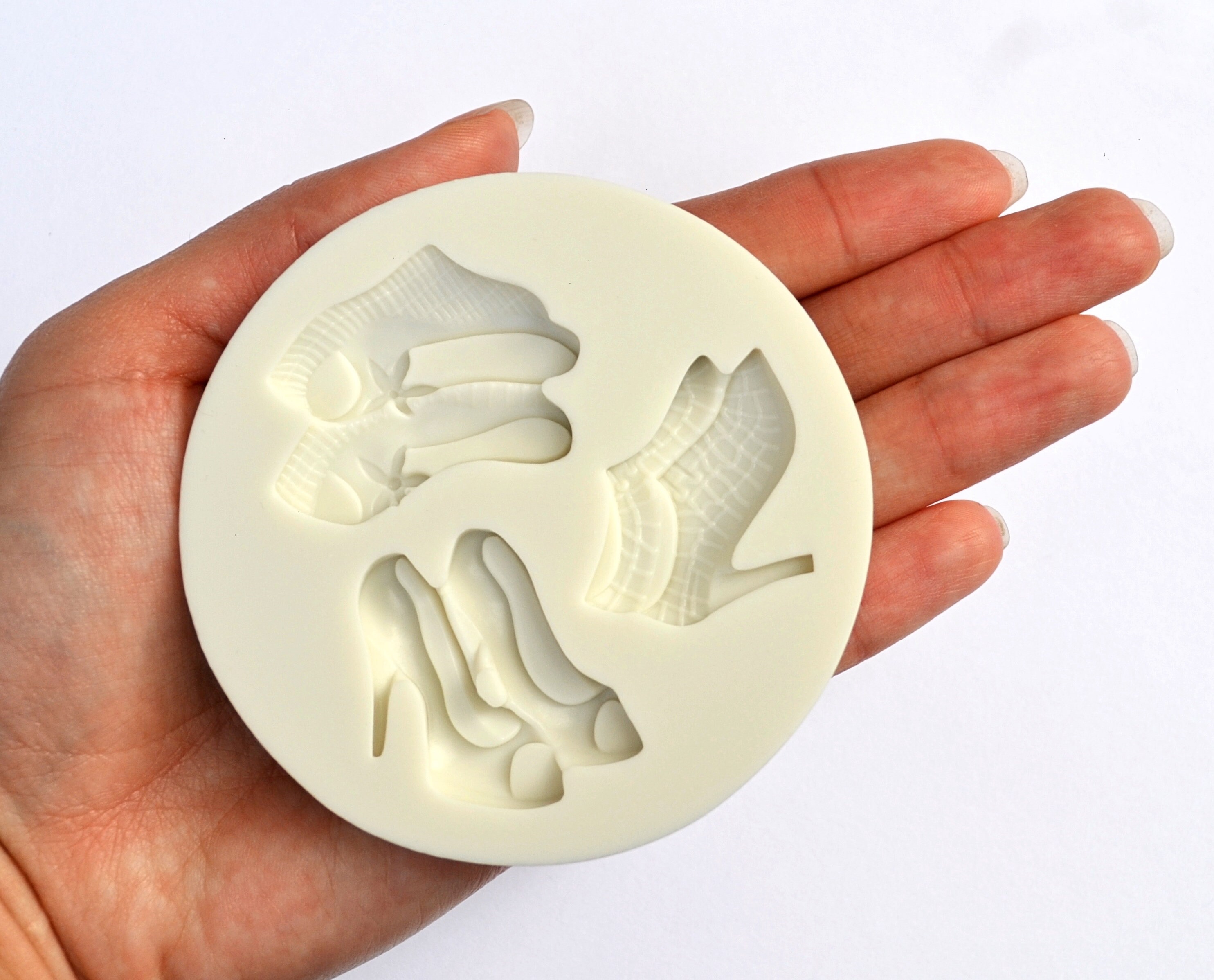HIGH HEELS MOLD, Silicone Fondant Mold, Fashion Shoes Mold, Cake ...