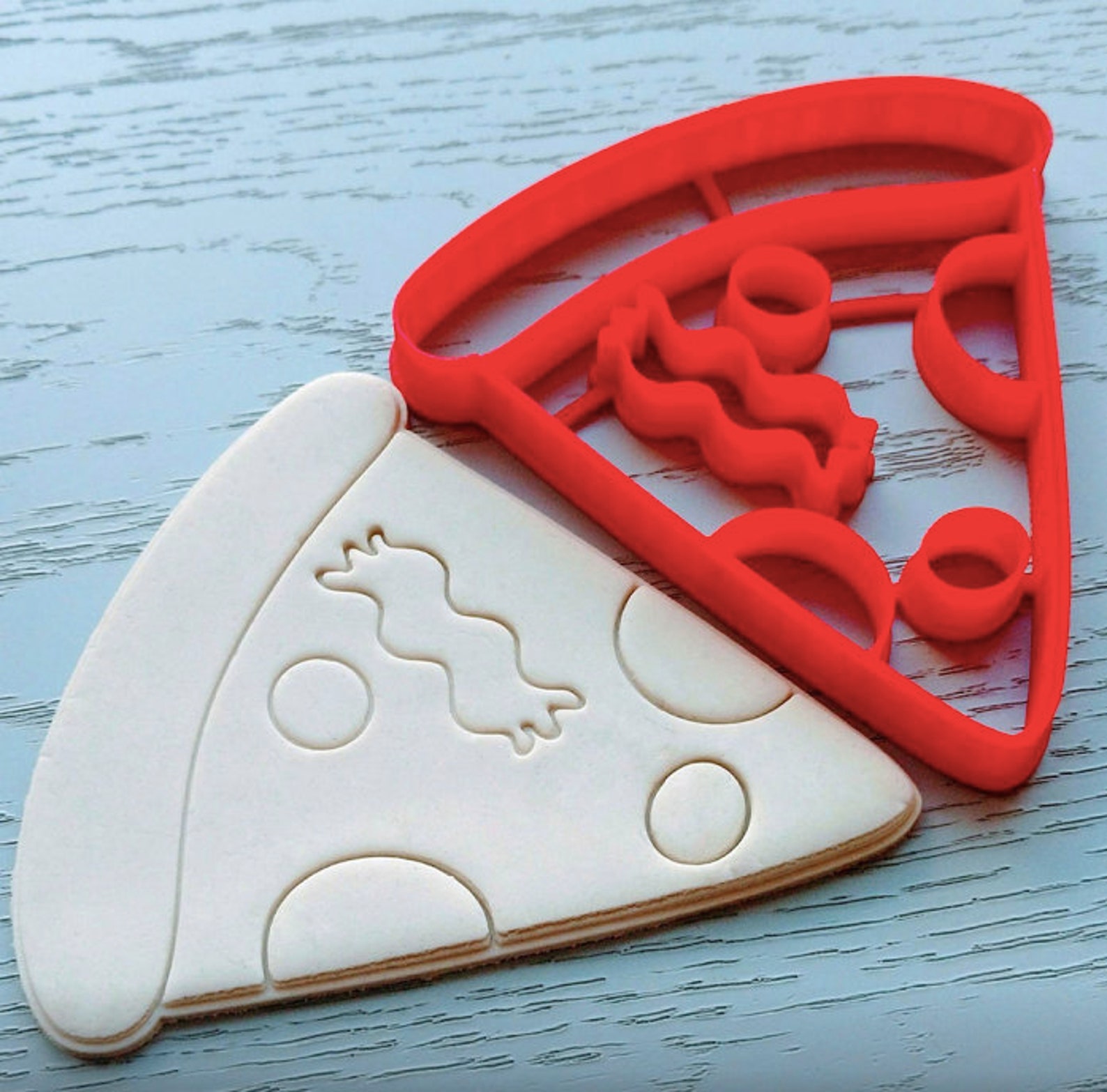 PIZZA COOKIE CUTTER Pizza Slice Fondant Cutter Cake | Etsy