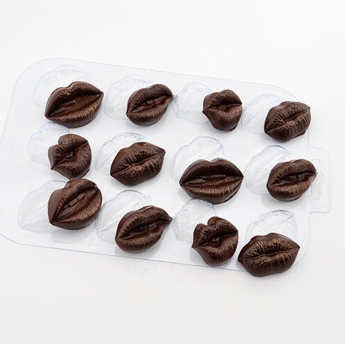 LIPS VARIETY MOLD, 12 Cavity Chocolate Mold, Sexy Kissing Lips Candy ...