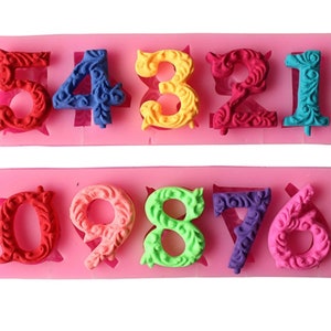 NUMBERS MOLD, Birthday Cake Decoration, High Quality Detailed Fondant ...