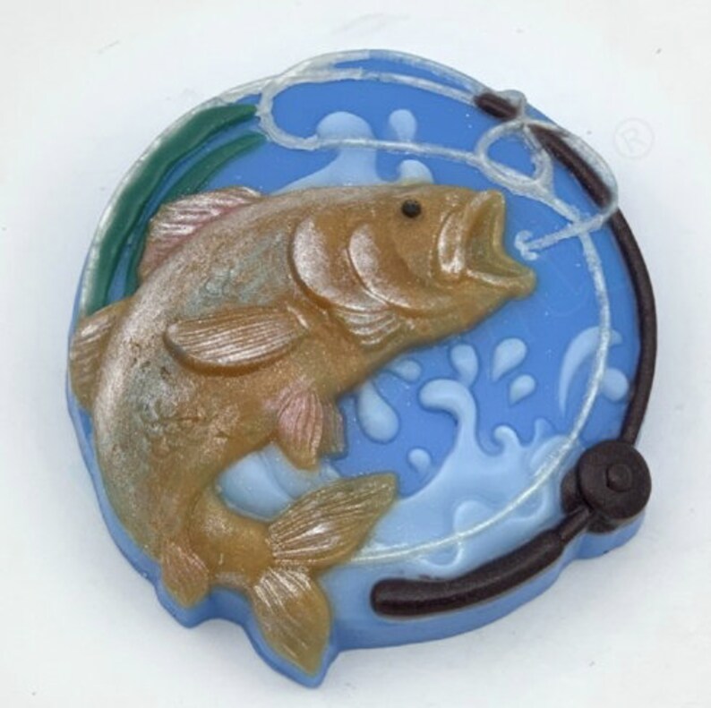 FISH MOLD, Soap Mold, Bath Bomb Mold, Fisherman Theme Chocolate Mold ...
