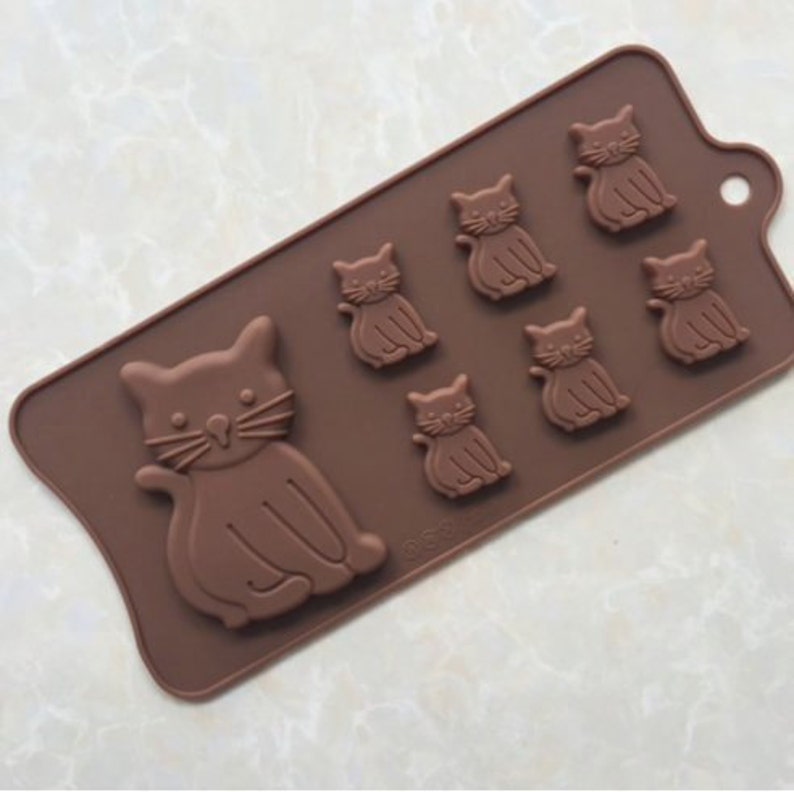 CAT & KITTENS MOLD, Novelty Silicone Chocolate Mold, Kitty Ice Tray ...