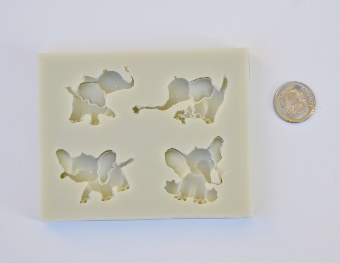 Elephant Silicone Mold, Baby Elephant Baby Shower Fondant Mold ...
