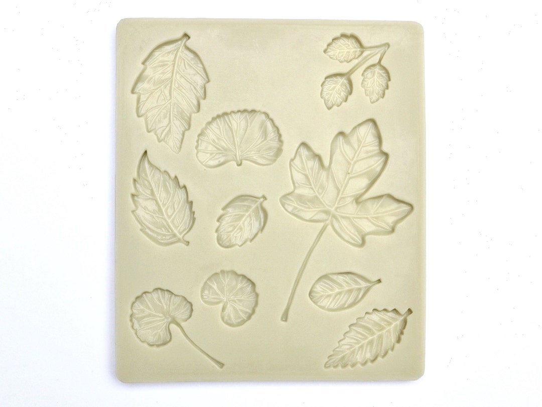 LARGE LEAVES MOLD, Leaf Shaped Fondant Mold, 10 Cavity Mold, Woodland ...