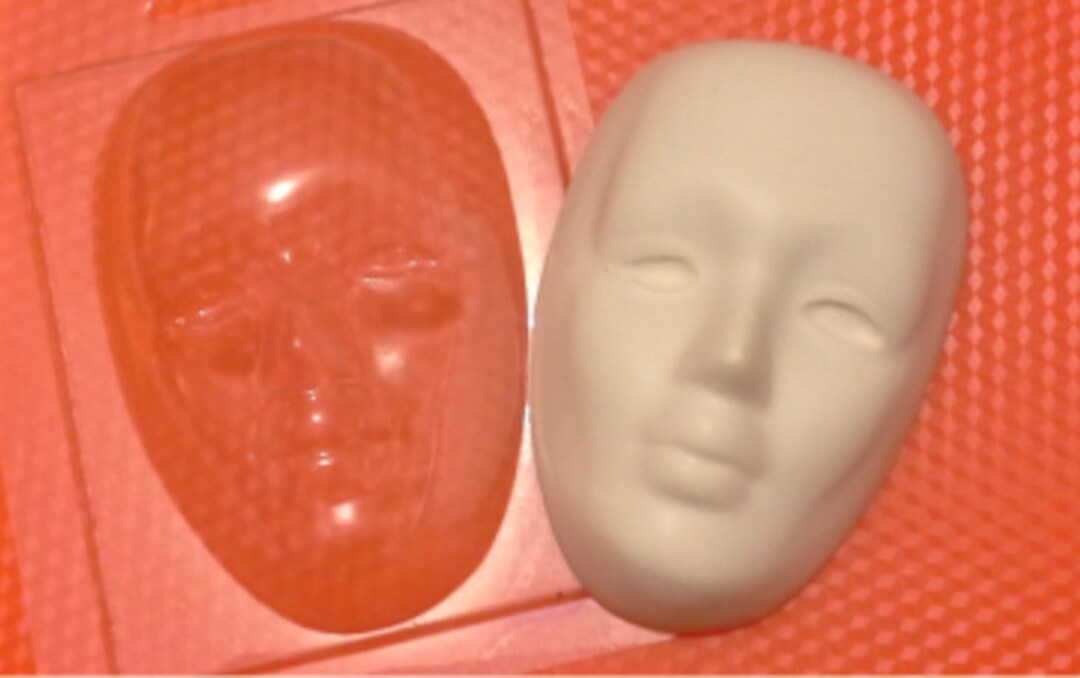 FACE SHAPED MOLD, Soap Mold, Chocolate Mold, Fondant Mold, Realistic ...