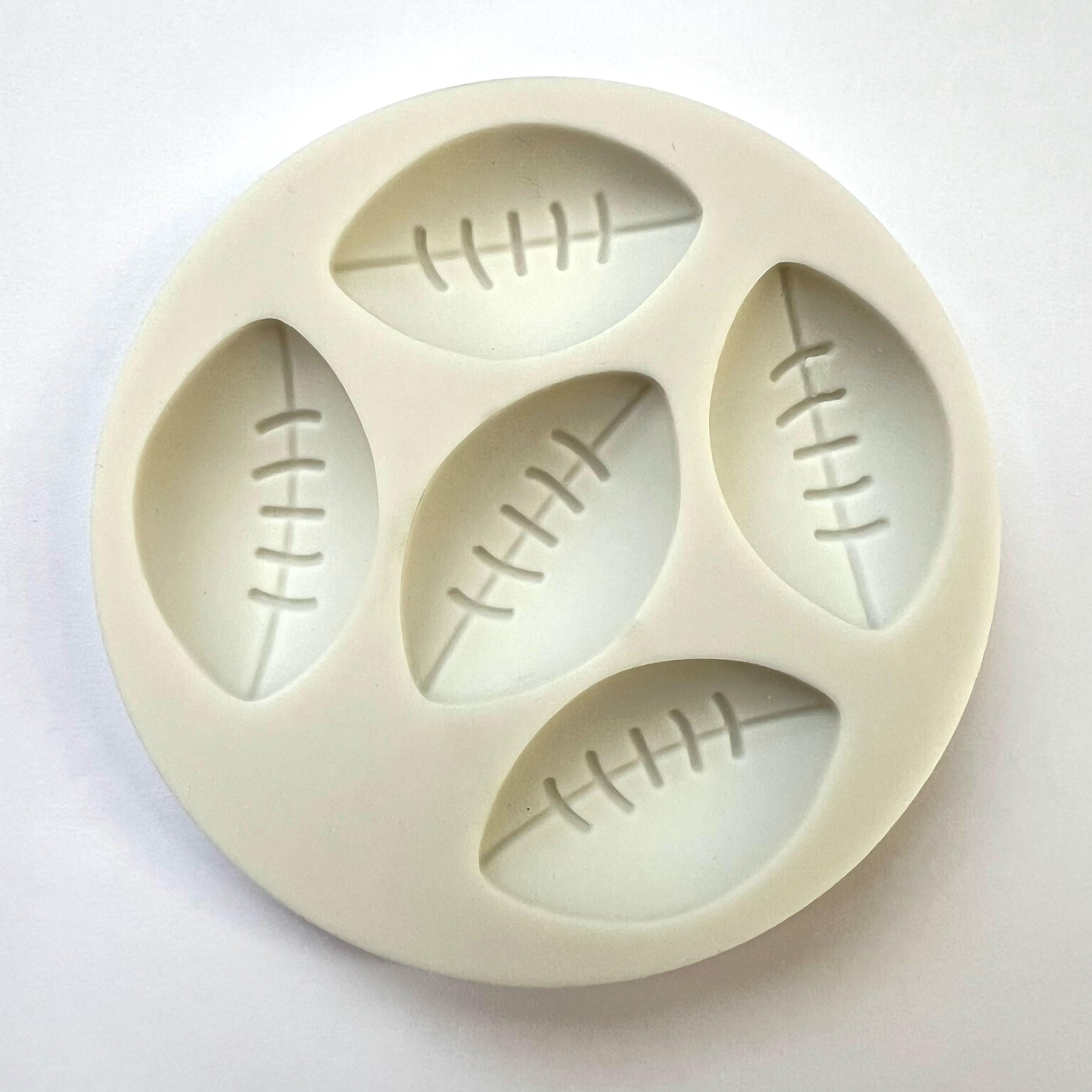 FOOTBALL BALLS MOLD, 5-cavity Silicone Fondant Mold, Boys Cupcake ...