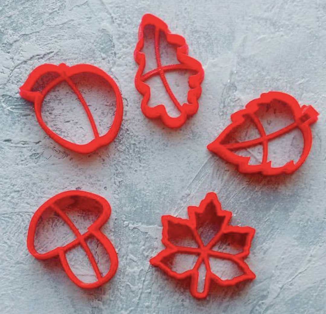 Autumn Woodland Theme COOKIE CUTTER SET (5 Pcs) Fondant Cutters, Fall ...