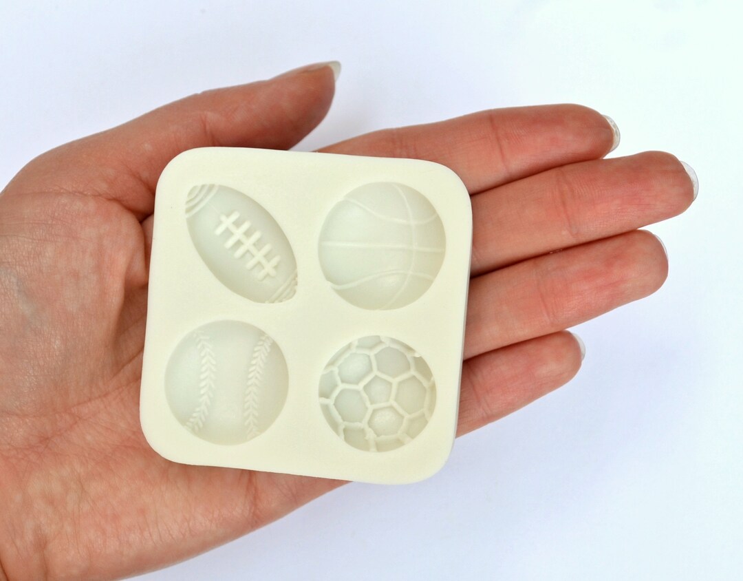 SPORTS BALLS MOLD, Silicone Fondant Mold, Soccer Ball, Tennis Ball ...