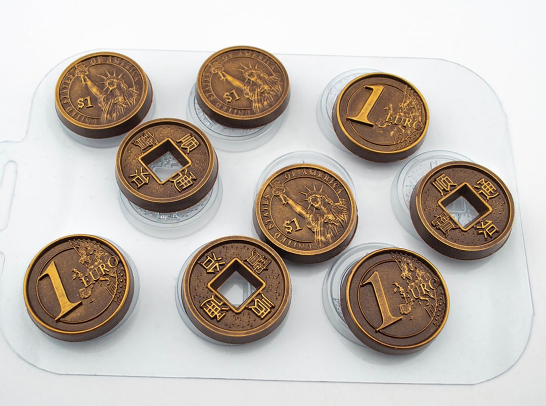 COIN VARIETY MOLD - Quarter, Euro, Chinese Coin - Money Mold, Chocolate ...