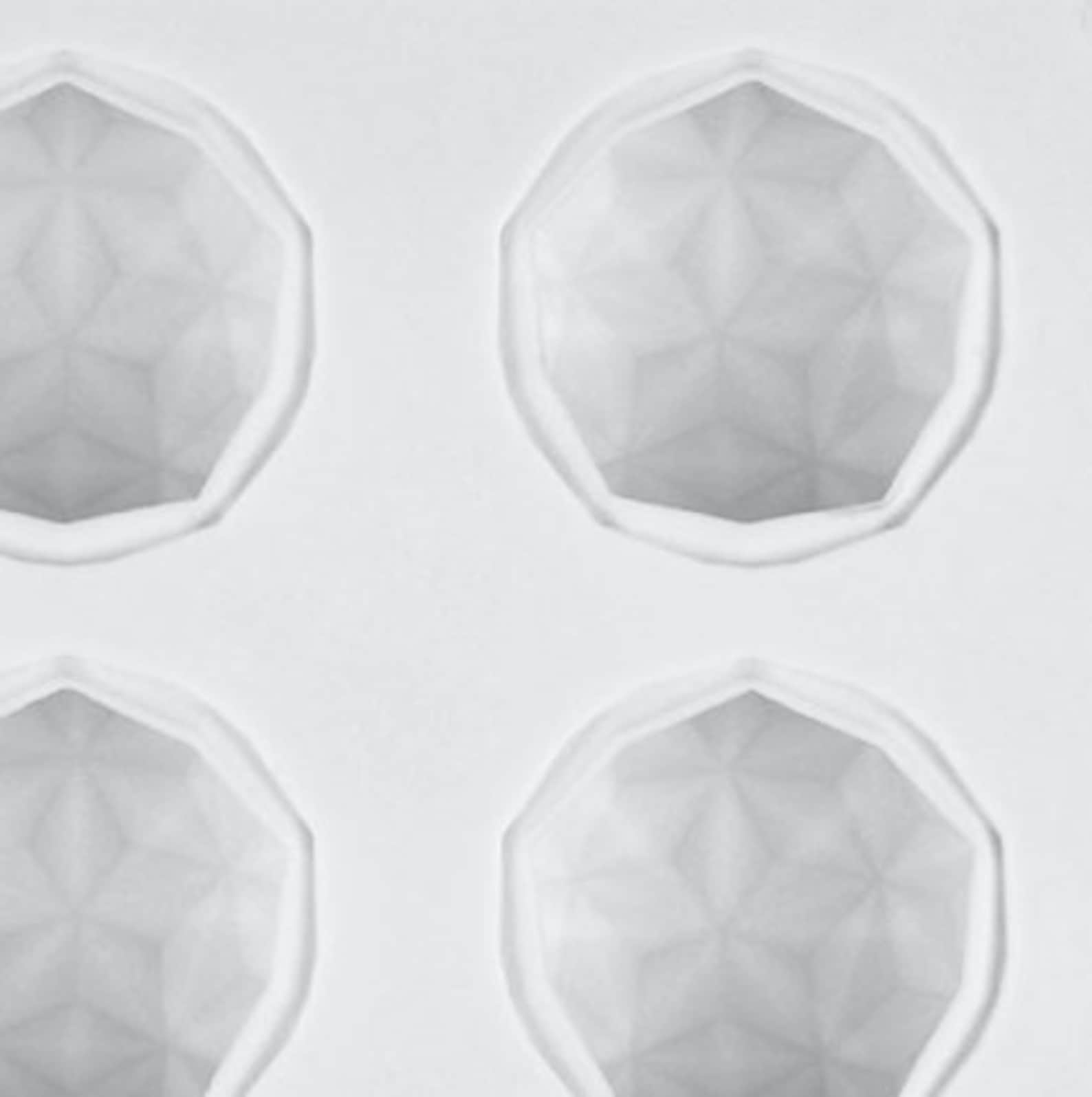 ROUND DIAMOND MOLD 6 Cavity, Breakable Geometrical Chocolate Mold ...