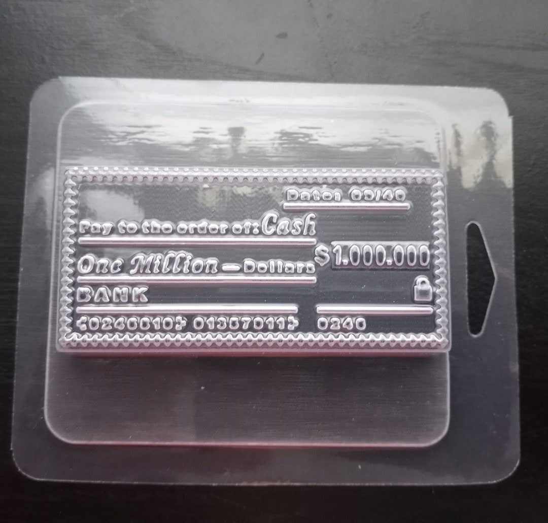 CHECK MOLD, Million Dollars Check Money Mold, Chocolate Mold, Money ...