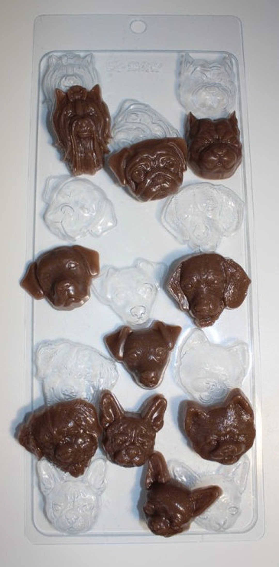 DOG VARIETY MOLD - 10 Cavity Dog Breed Assortment Mold - Puppy Mold ...