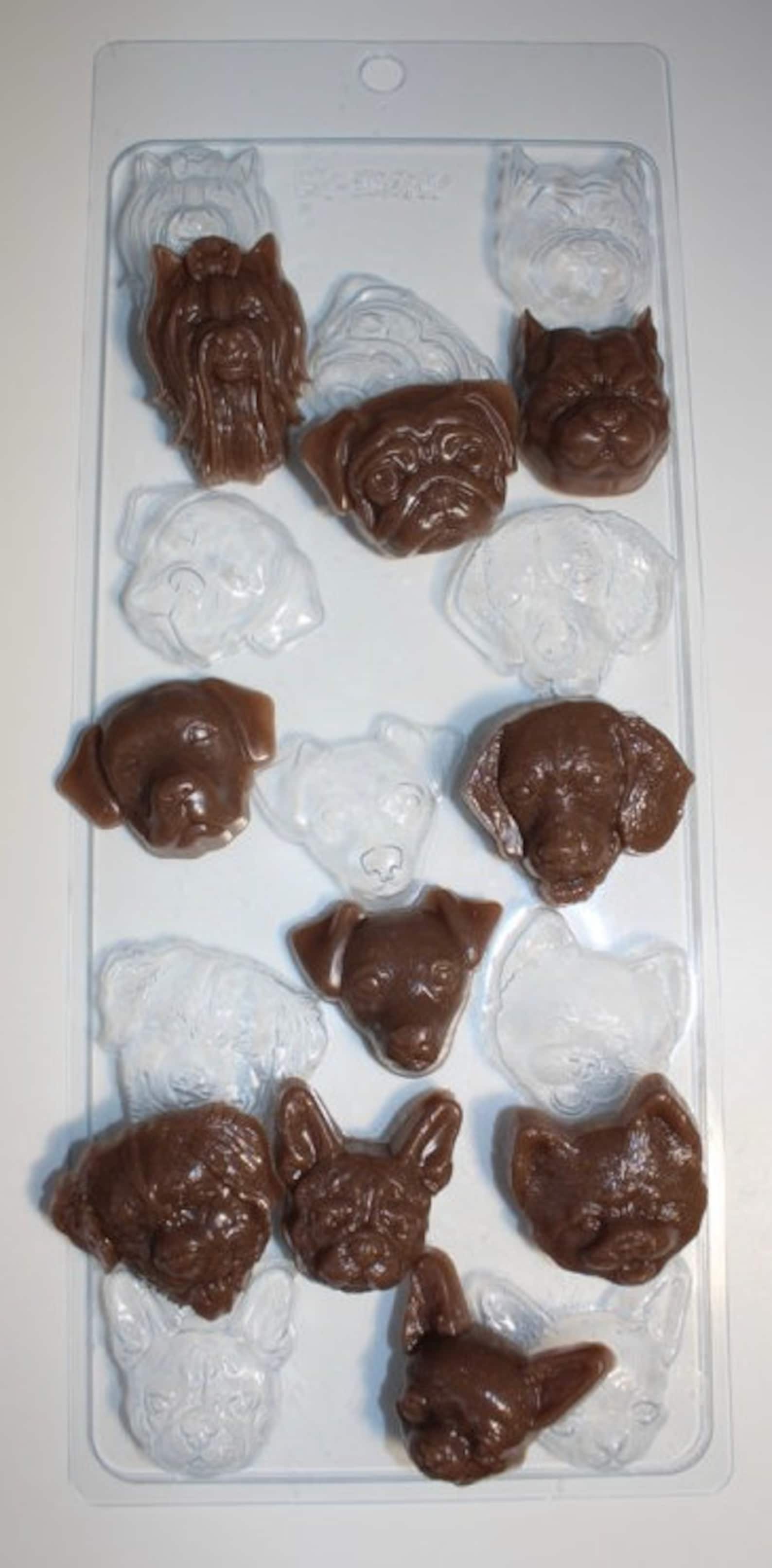 DOG VARIETY MOLD - 10 Cavity Dog Breed Assortment Mold - Puppy Mold ...