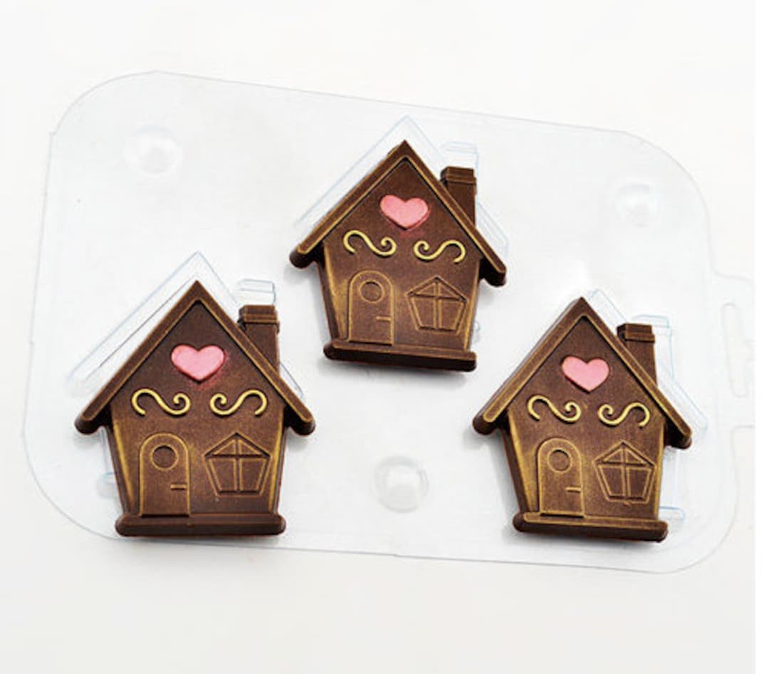 HOUSE MOLD 3 Cavity, Chocolate Mold, Housewarming Cake Decoration Mold ...