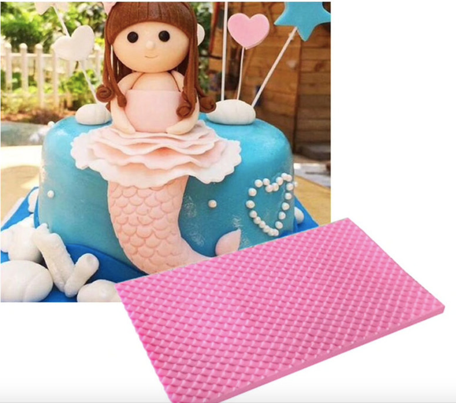 Mermaid Embosser Mat Fish Scale Silicone Texture Mat Dragon | Etsy