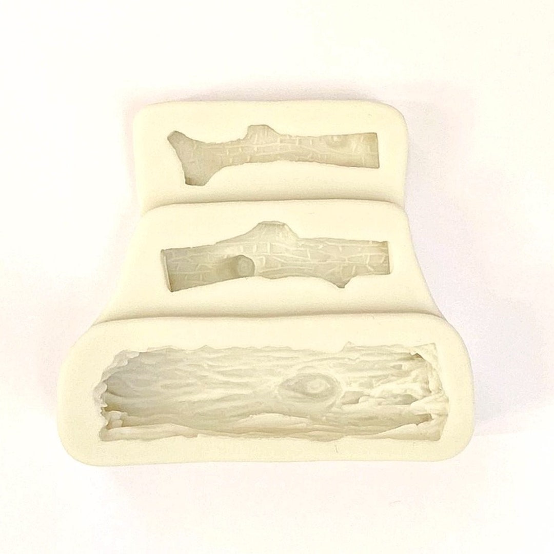 TREE LOG MOLD, Fondant Mold, Silicone Mold for Woodland Cake Decoration ...