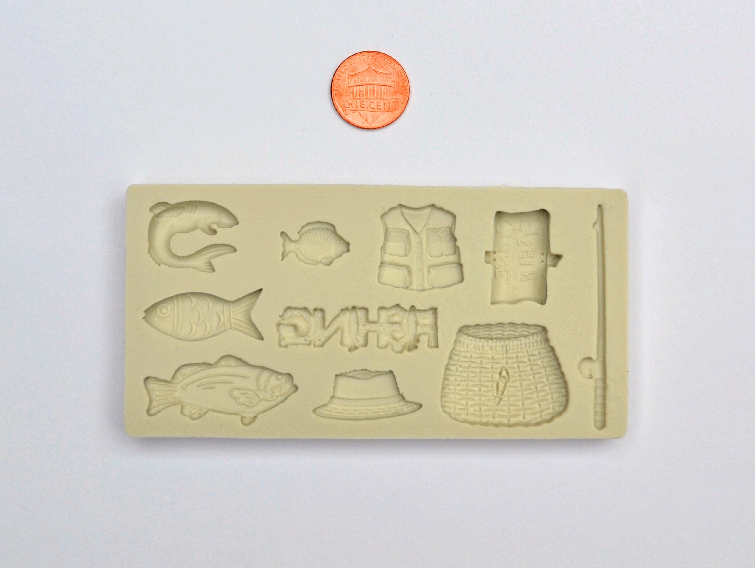 FISHING VARIETY MOLD 10 Cavity Highly Detailed Silicone - Etsy