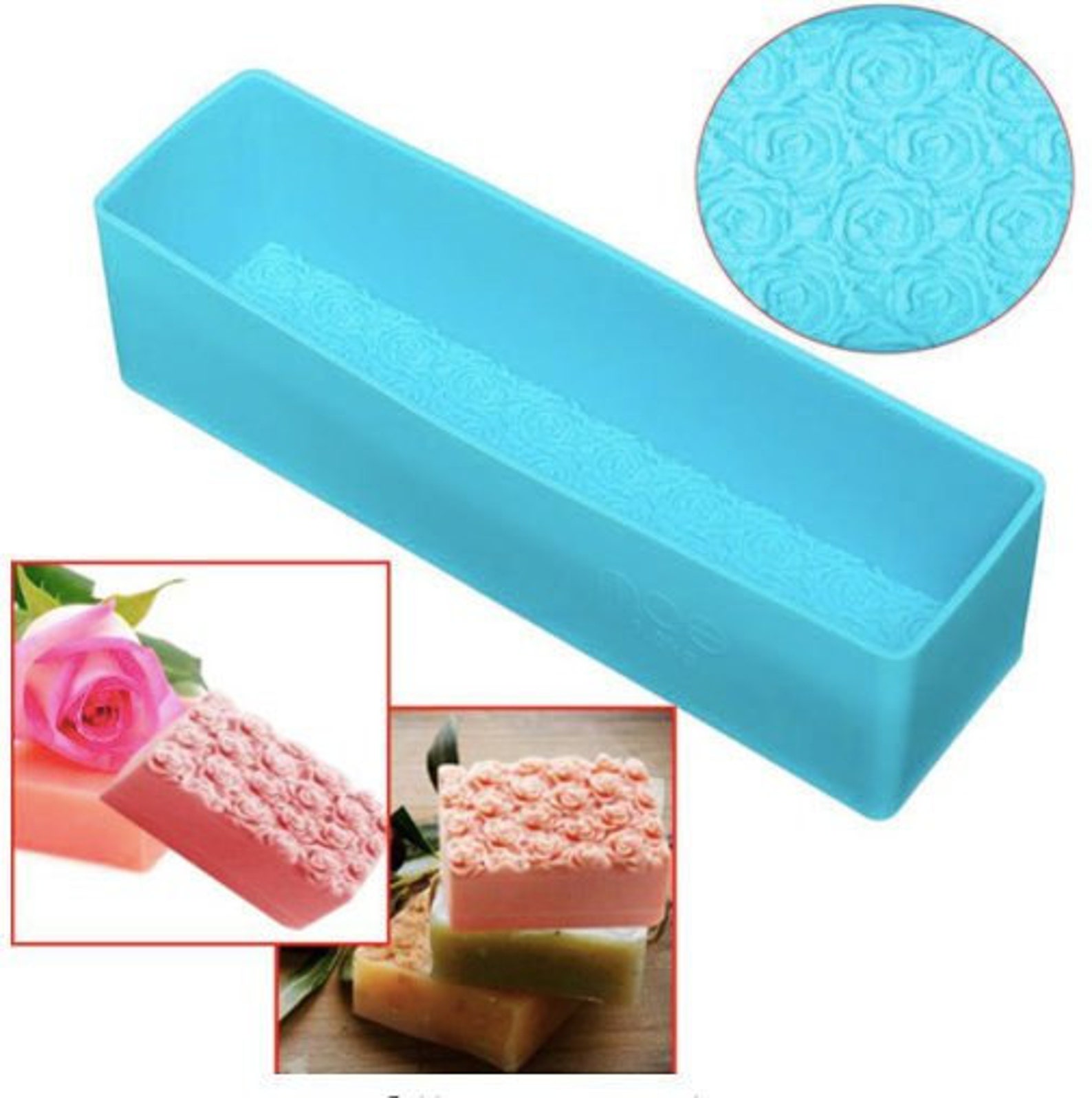 ROSE SOAP MOLD, Silicone Loaf Mold for Soap, Large Baking Mold, Soap ...