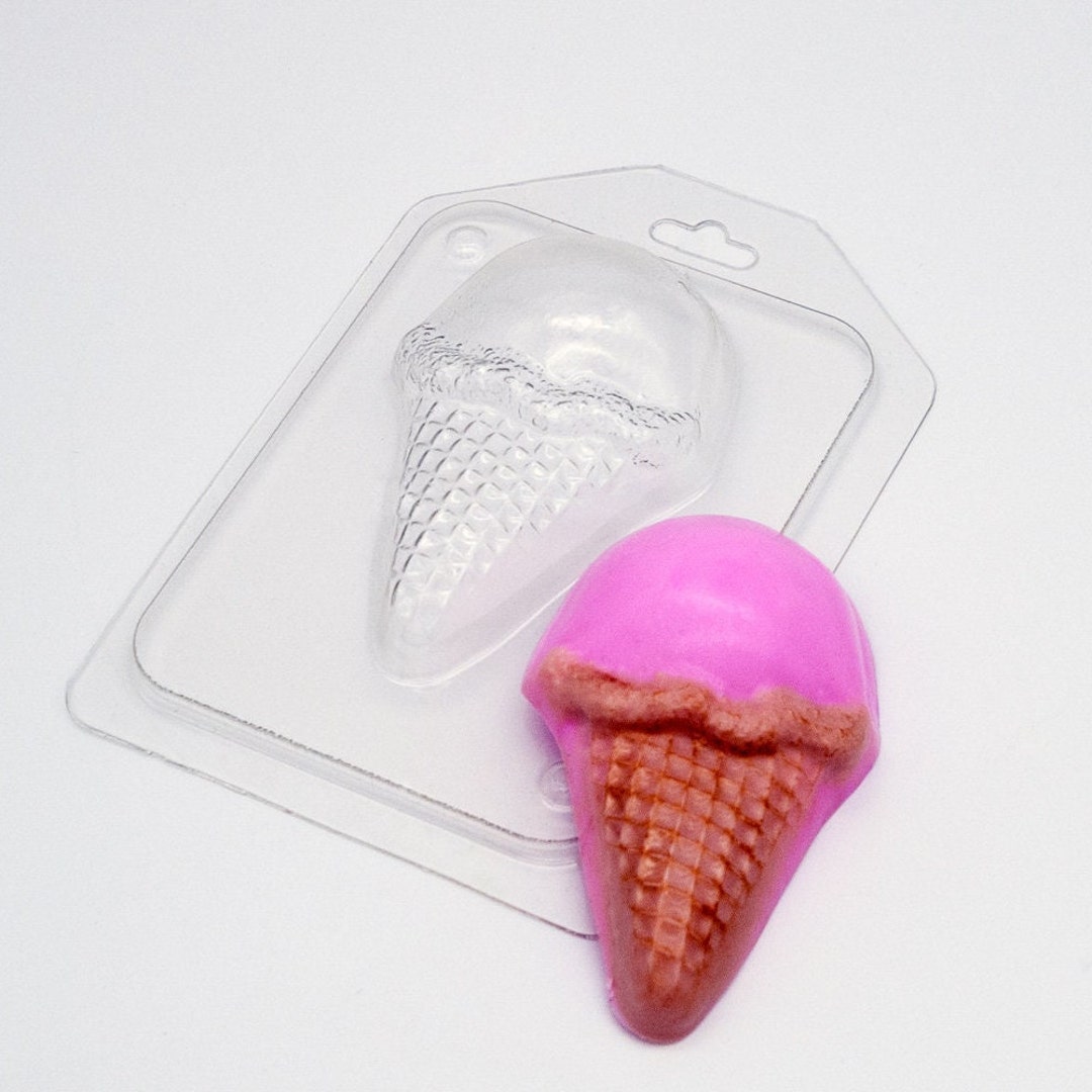 Ice Cream Cone Mold, Soap Mold, Bath Bomb Mold, Chocolate Mold, Food ...