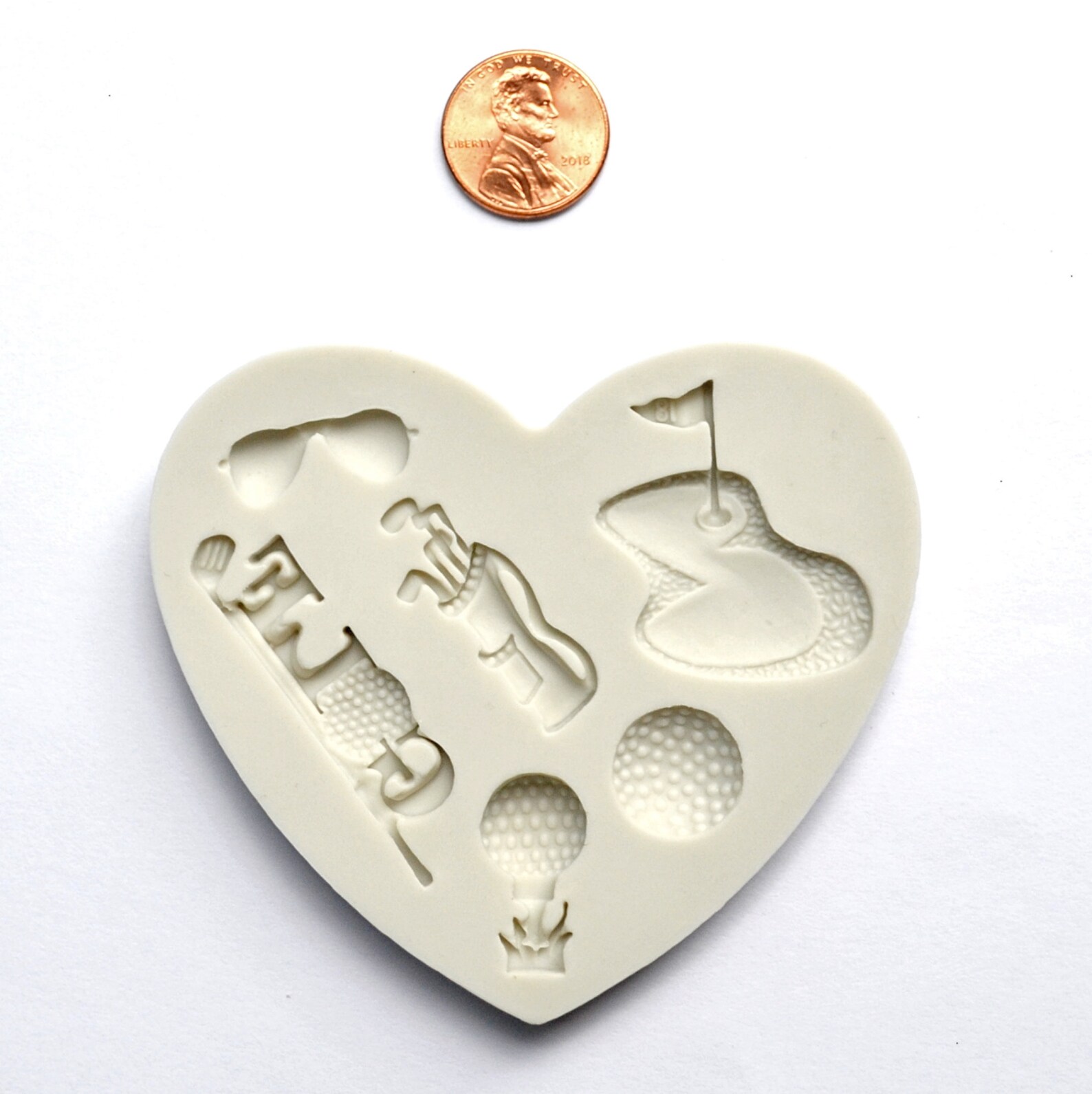 GOLF VARIETY MOLD, Silicone Fondant Mold, Cupcake Decorating, Golfer ...