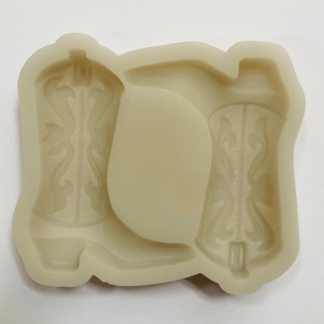 COWBOY BOOTS MOLD, Country Theme Silicone Mold, Rodeo Fondant Mold ...