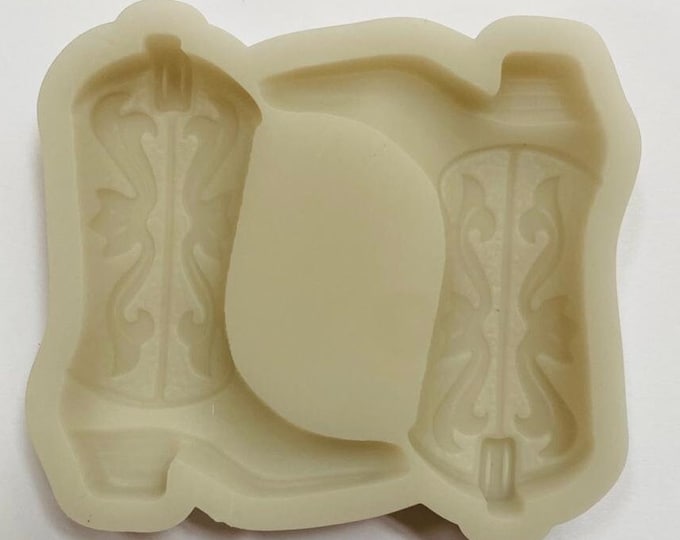 COWBOY BOOTS MOLD, Country Theme Silicone Mold, Rodeo Fondant Mold ...