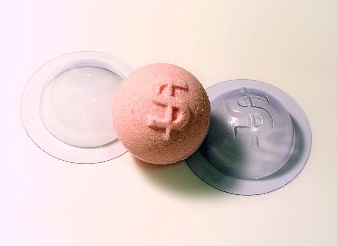 DOLLAR SIGN MOLD 2-piece Bath Bomb Mold Money Mold Sphere - Etsy