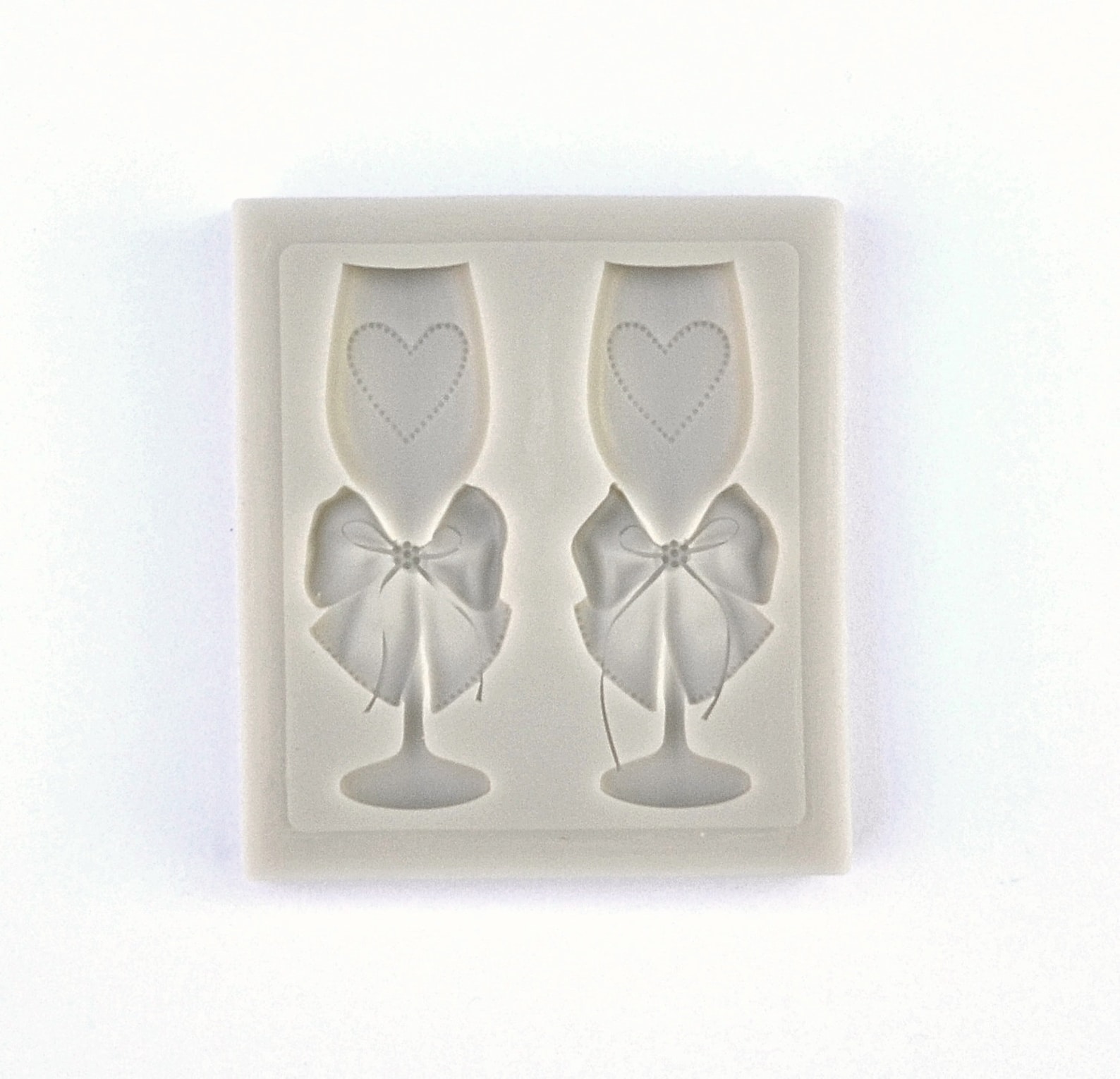 CHAMPAGNE GLASSES MOLD, Fondant Mold, Silicone Mold for Wedding Cake ...