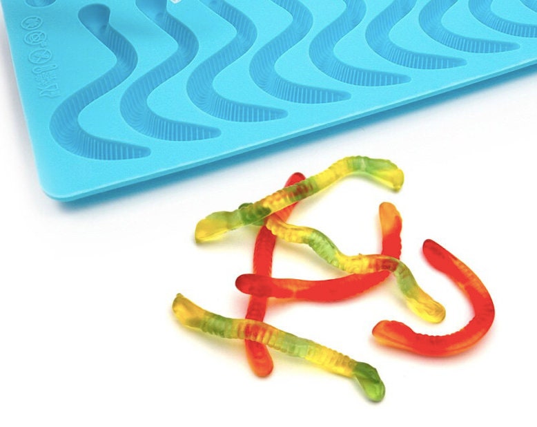 GUMMY WORMS MOLD 20 Cavity Silicone Candy Mold Gummy Bear | Etsy