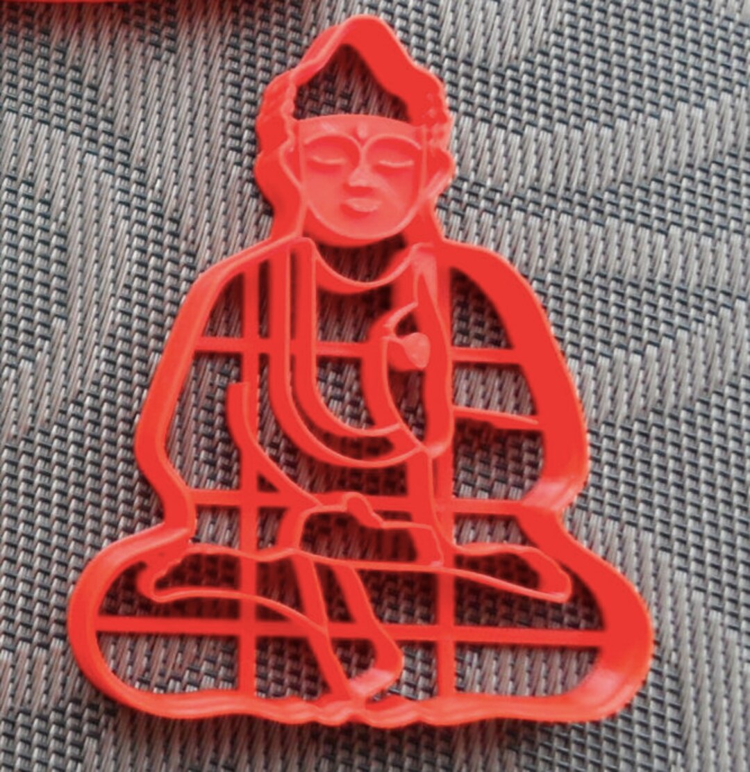 BUDDHA COOKIE CUTTER, Fondant Cutter, Yoga Theme Cookie Cutter ...