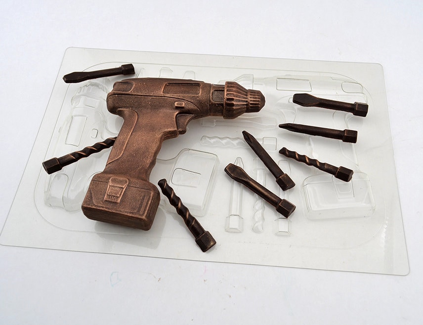 DRILL MOLD SET, Chocolate Making Supplies, Tool Molds for Him, Power ...