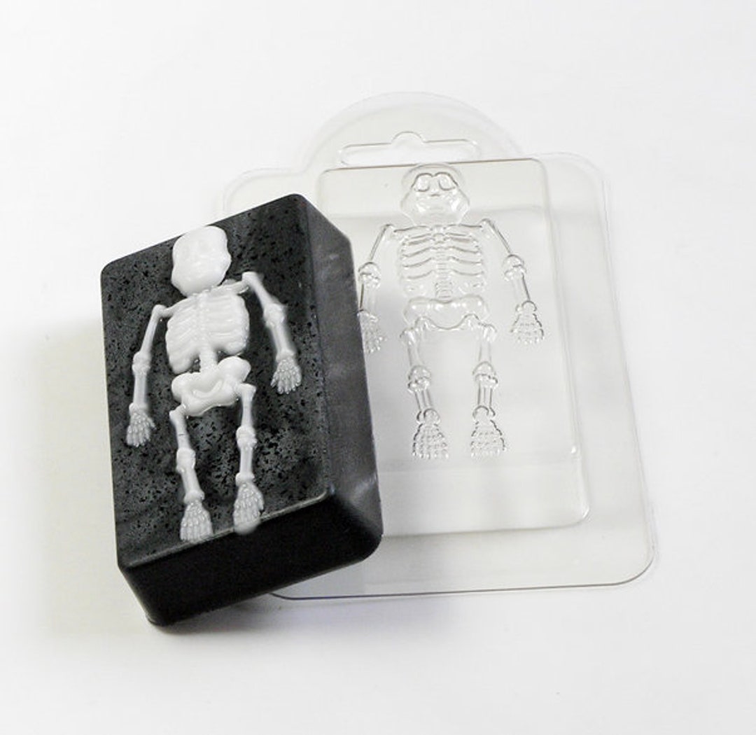 SKELETON MOLD, Halloween Mold, Soap Mold, Gothic Mold, Bath Bomb Mold ...