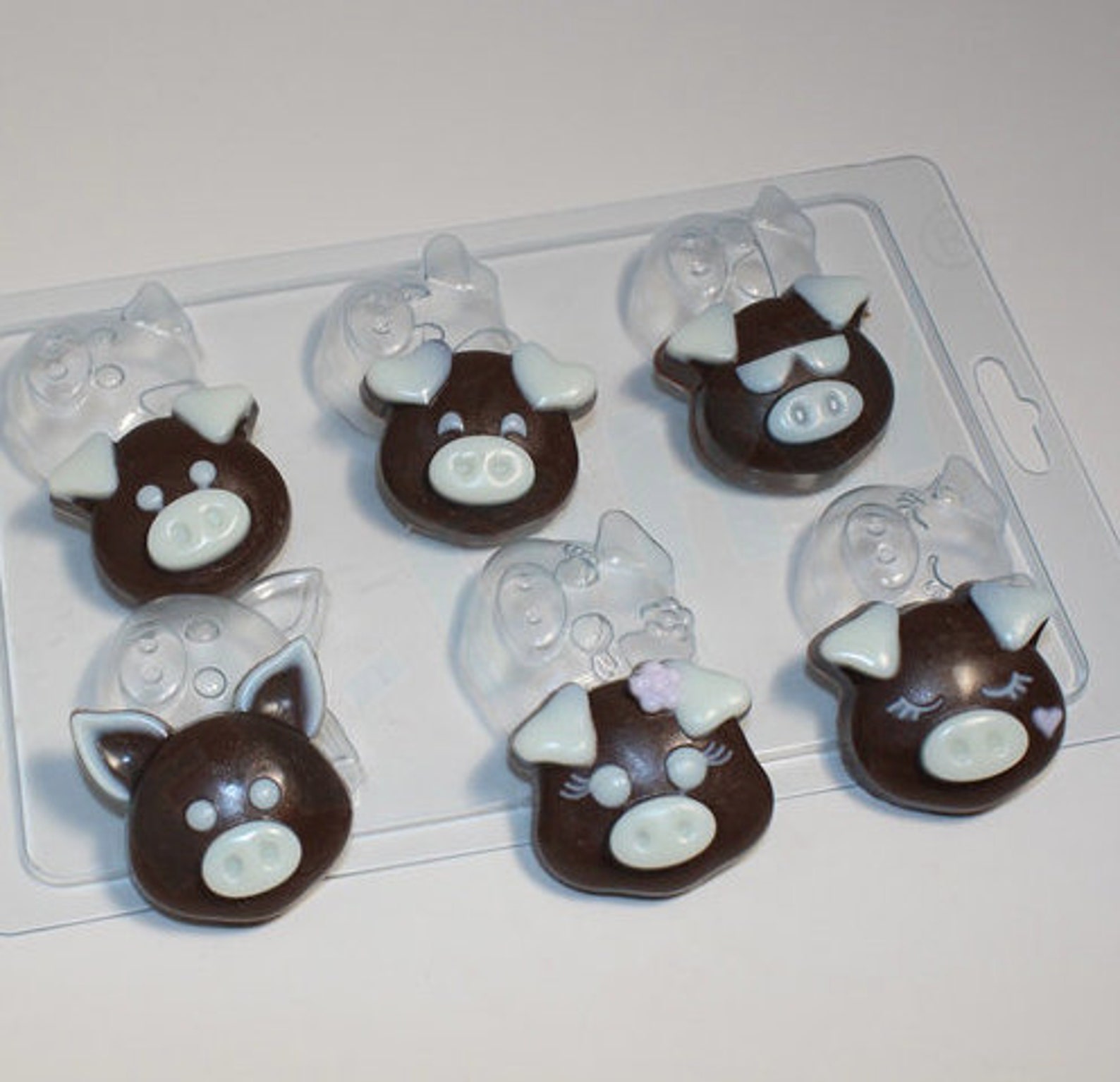 MINI PIGGIES MOLD, Pigs Variety Mold, Chocolate Mold, Farm Animals Mold ...
