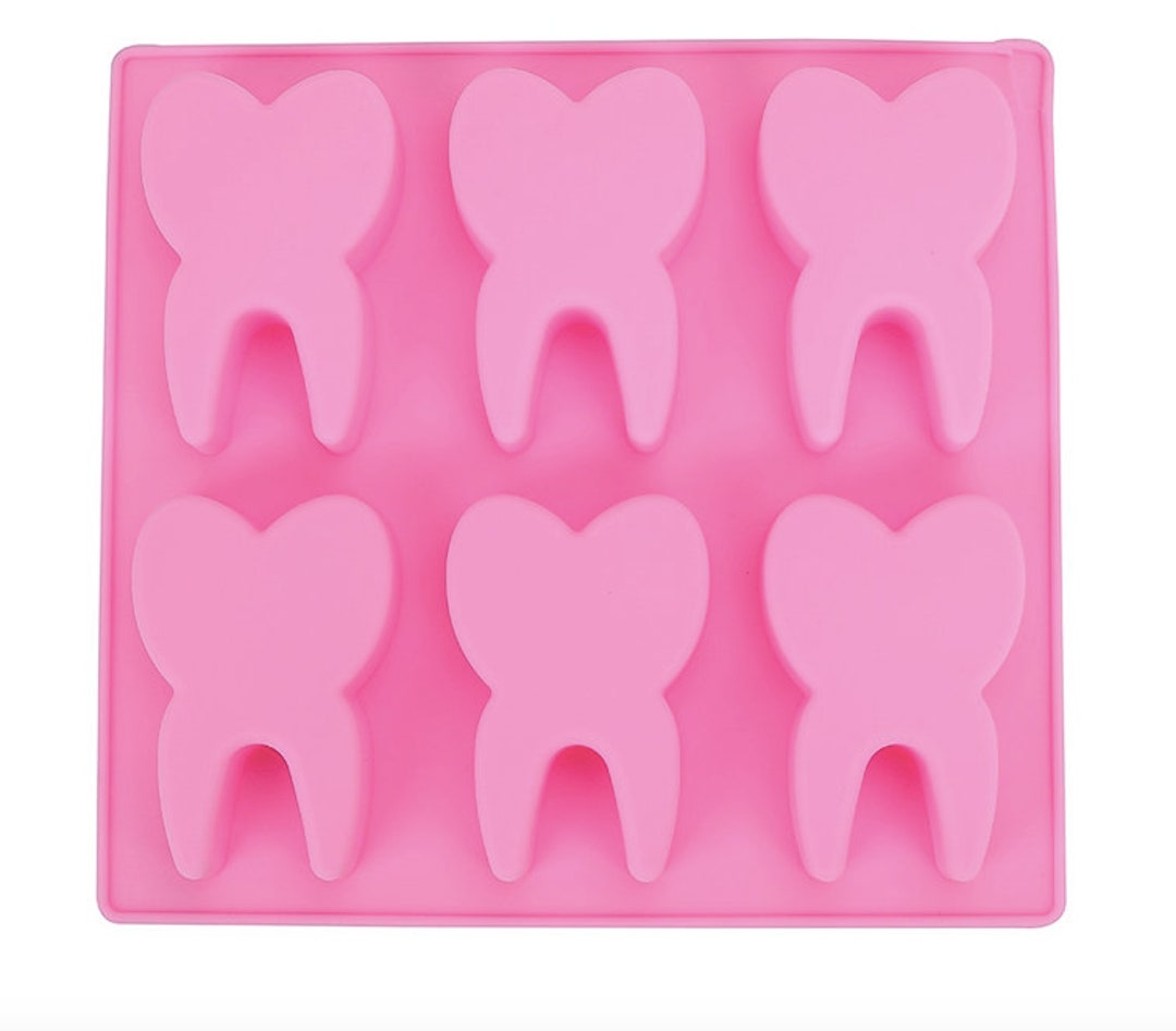 MOLAR TOOTH MOLD, 6 Cavity Silicone Soap Mold, Teeth Bath Bomb Mold ...