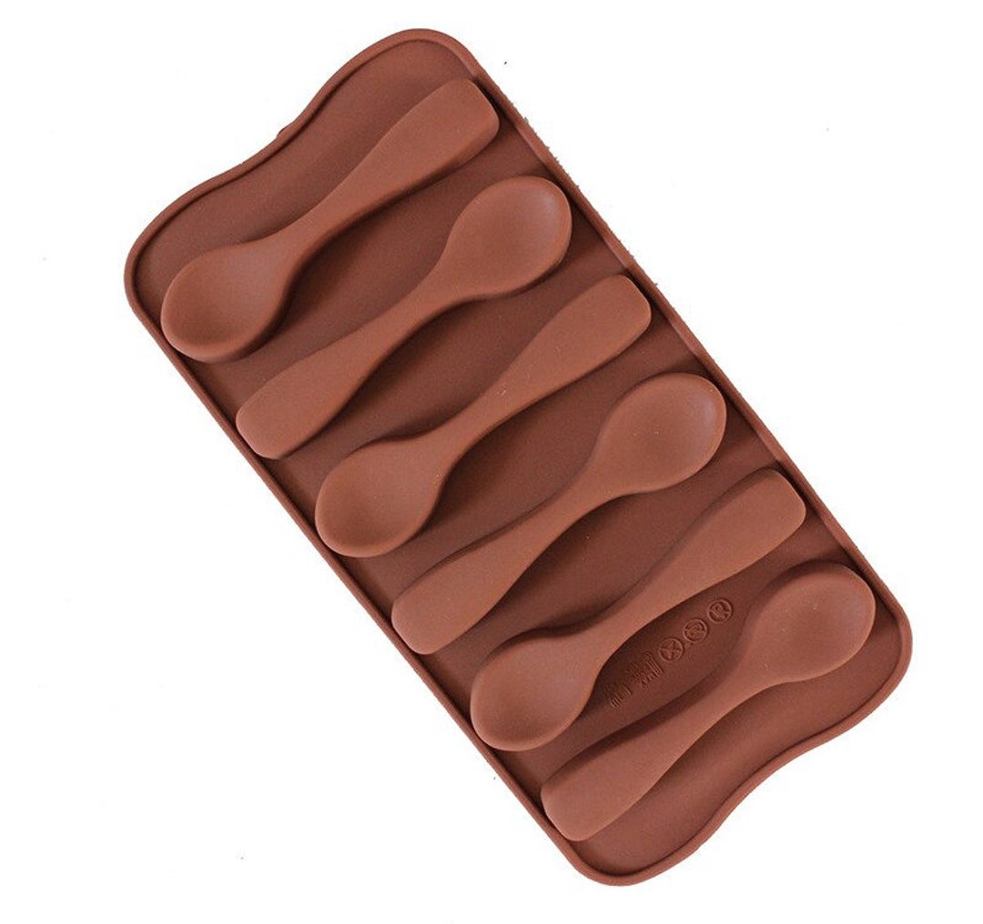 SPOON MOLD, 6 Cavity Silicone Candy Mold, Chocolate Mold, Mini Soap ...