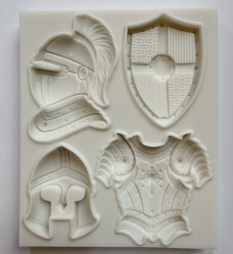 MEDIEVAL THEME MOLD, Shield, Knight Outfit, Fantasy Mold, Fondant Mold ...