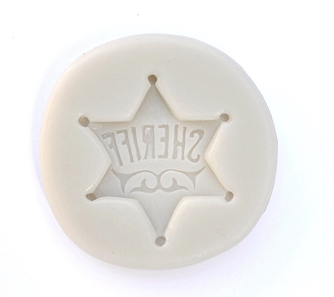 SHERIFF BADGE MOLD, Police Theme Mold, Policeman Cake Decoration Mold ...