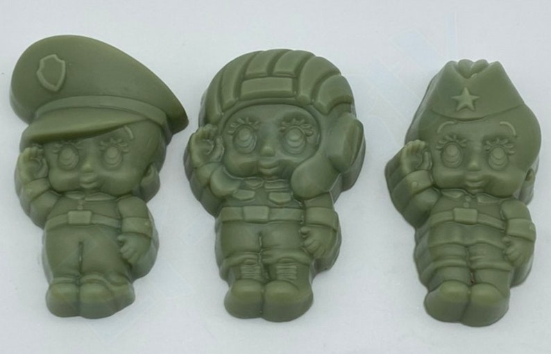 MILITARY TRIO MOLD - Policeman, Soldier, Tank Commander - Army Theme ...