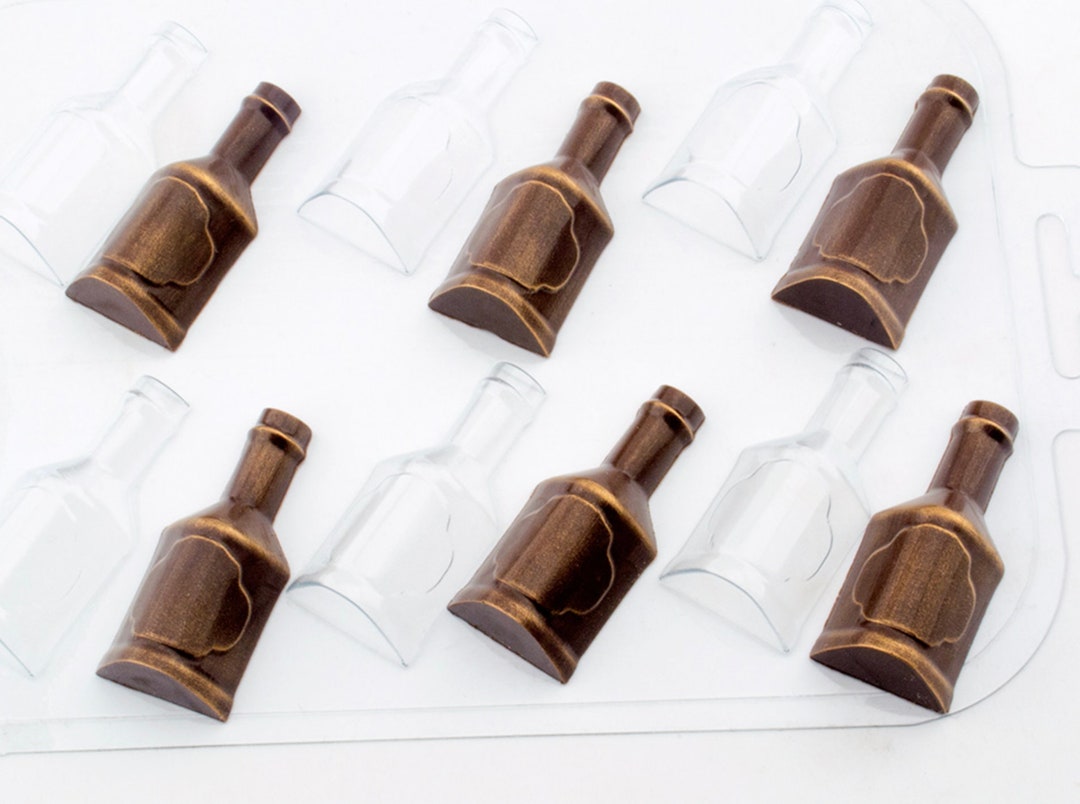WHISKEY BOTTLES MOLD (minis), Chocolate Mold, Fondant Mold, Alcohol ...