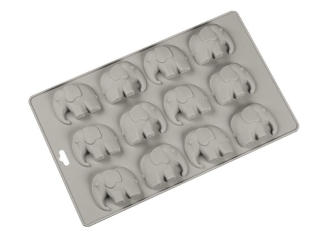 ELEPHANT MOLD, 12 Cavity Silicone Chocolate Mold, Cake Decoration Mold ...