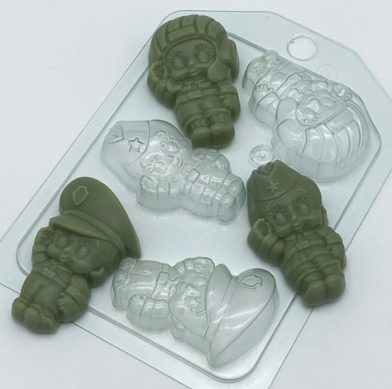 MILITARY TRIO MOLD - Policeman, Soldier, Tank Commander - Army Theme ...