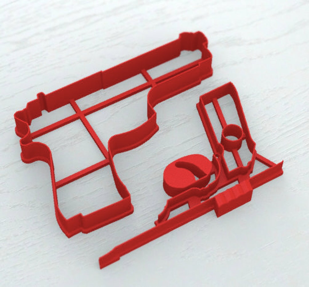 GUN COOKIE CUTTER, Fondant Cutter, Cake Decoration for Him, Fathers Day ...