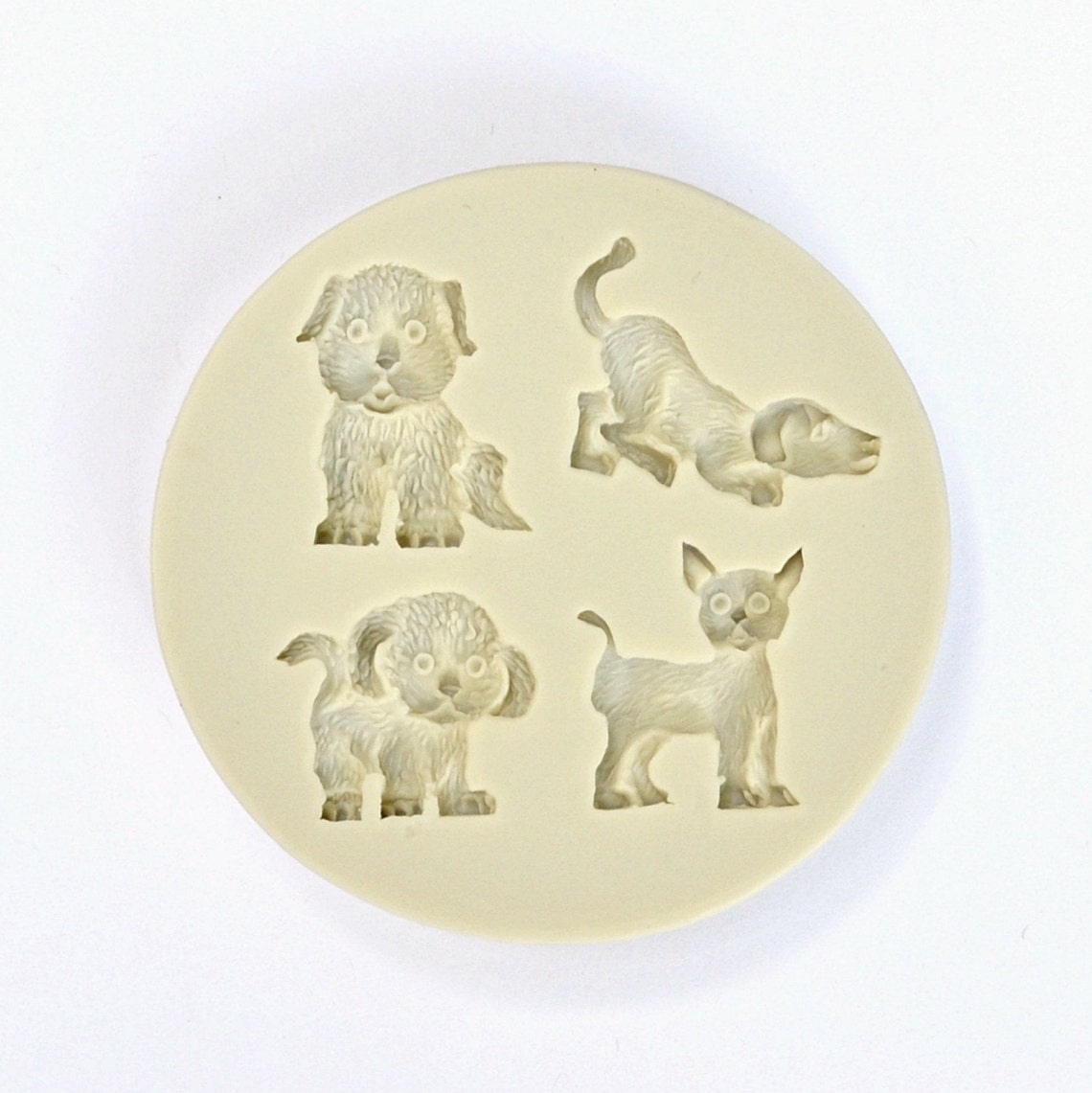 PET VARIETY MOLD 4 Cavity Dogs & Cat Silicone Mold Puppies - Etsy