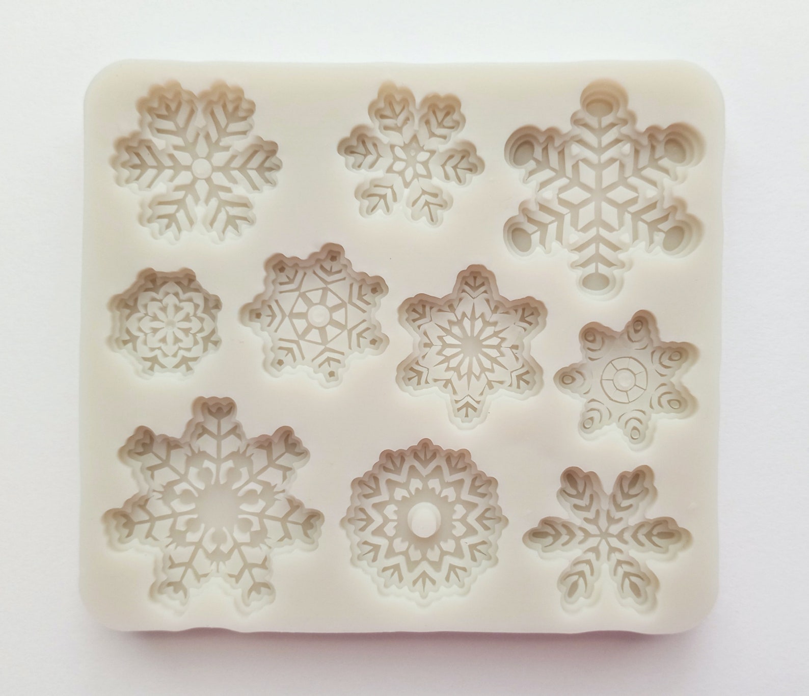 SNOWFLAKE VARIETY MOLD, Fondant Mold, Winter Holiday Chocolate Mold ...