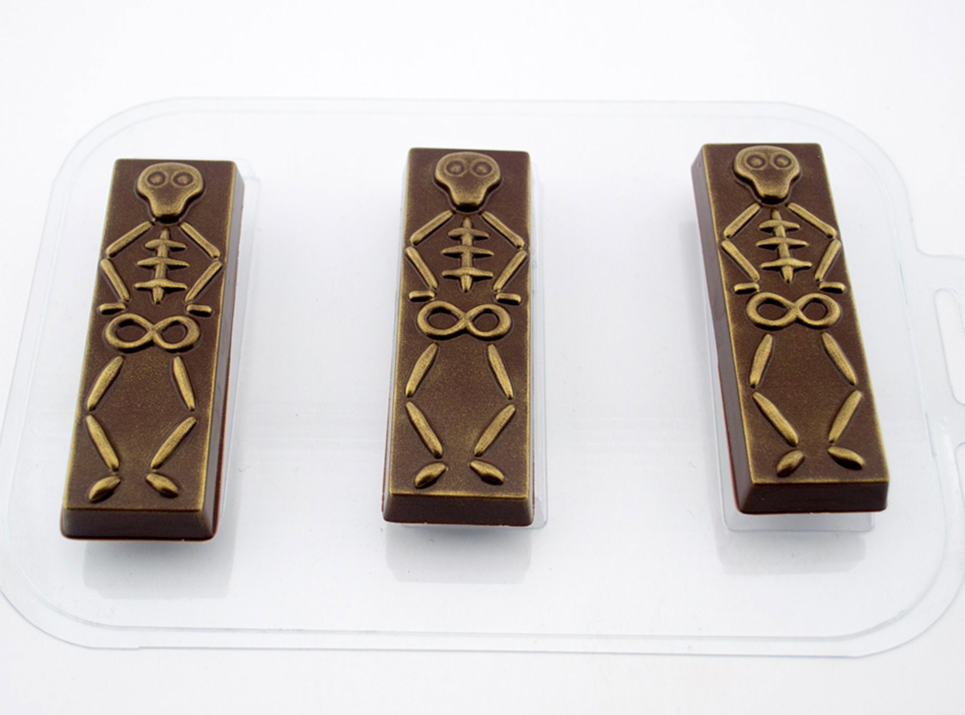 SKELETON CHOCOLATE MOLD Halloween Mold Chocolate Bars Mold | Etsy
