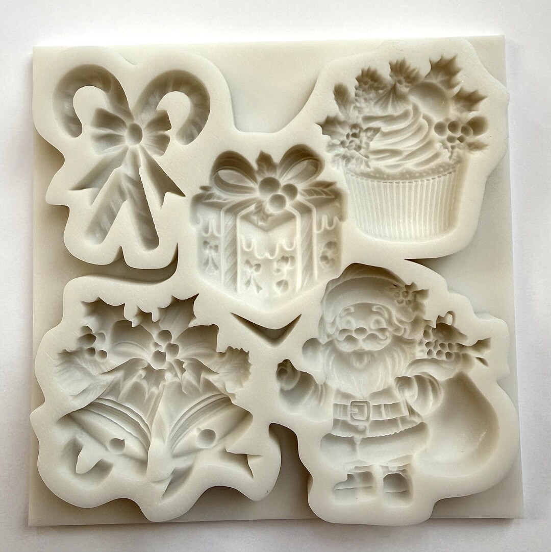 CHRISTMAS VARIETY MOLD, Winter Mold, Holiday Cake Decoration, Fondant ...